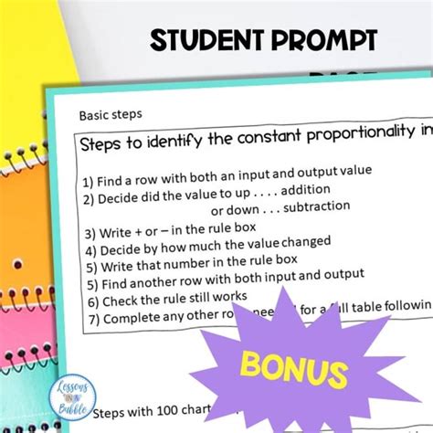 proportional relationship tables activity input output tables tpt