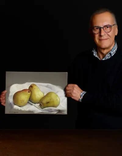 00 Three Pears In Pastel Enrico De Cenzo