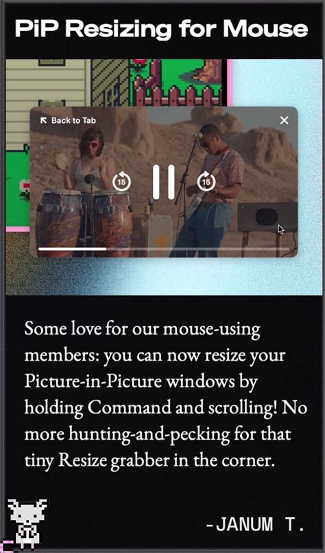 What Is The Keyboard Option To Resize The Pip Window R Arcbrowser
