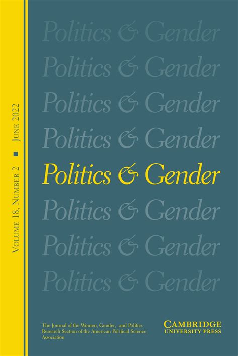 Politics And Gender Latest Issue Cambridge Core