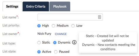 When To Use Static Lists Vs Dynamic Lists FrontSpin Knowledge Base