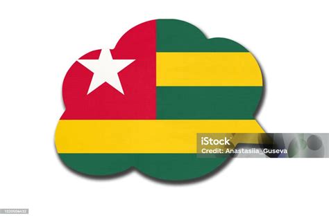 흰색 배경에 고립 된 토골레 공화국 국기와 3d 연설 거품 토고 국가의 상징 0명에 대한 스톡 벡터 아트 및 기타 이미지 0명 3차원 형태 공부 Istock