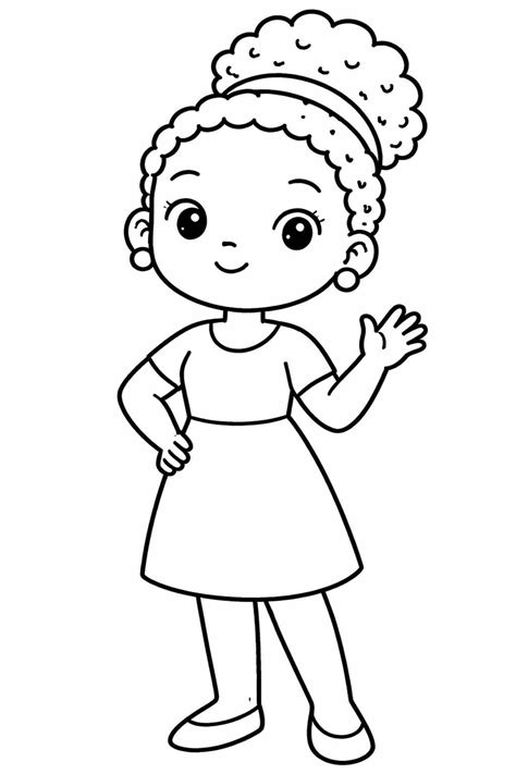 Mulher Negra Imprimível Grátis Para Crianças Para Colorir Imprimir E Desenhar Coloringlib Com