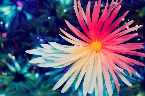 Premium Ai Image Bioluminescent Beautiful Fairy Flowers Background Ai Generative