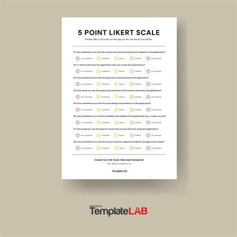Survey Template 5 Point Scale