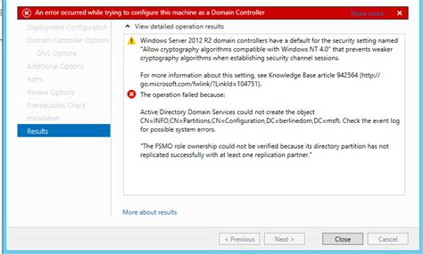 User Policy Could Not Be Updated Successfully Activedirectory