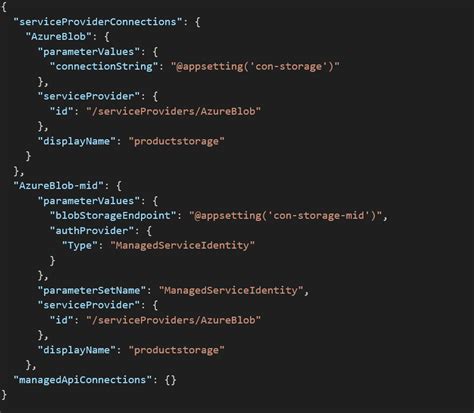how to manage managed identity connections in logic app standard for