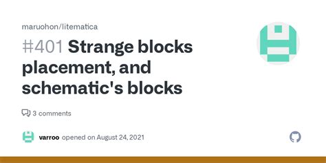 Strange Blocks Placement And Schematic S Blocks Issue 401
