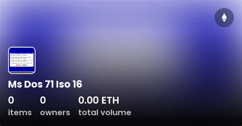 Ms Dos Iso Collection OpenSea