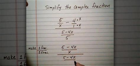 How To Simplify Complex Fraction W Single Fraction On Bottom Math WonderHowTo