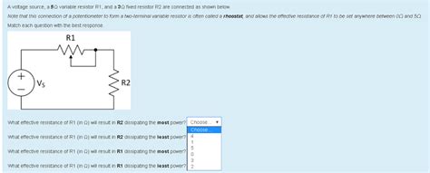 Variable Resistor Connection