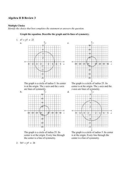 Algebra Ii B Review 3