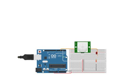 Circuit Design Sensor Pir Tinkercad