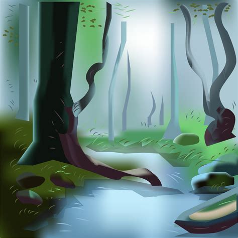 Forest River Vector 13451250 Vector Art At Vecteezy