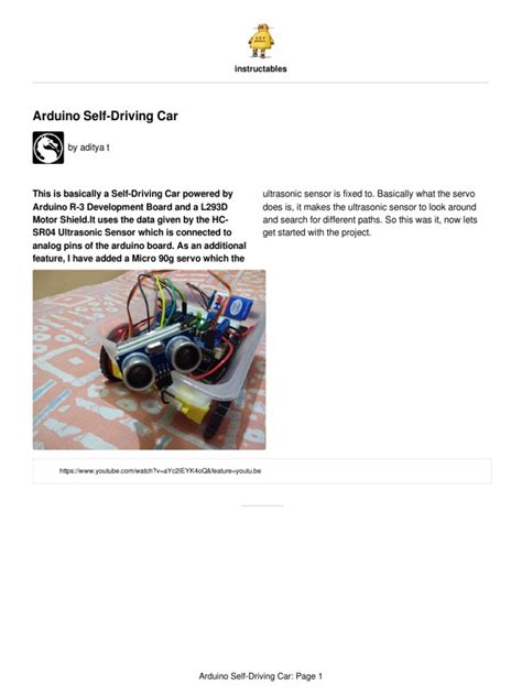 arduino self driving car pdf arduino computer engineering