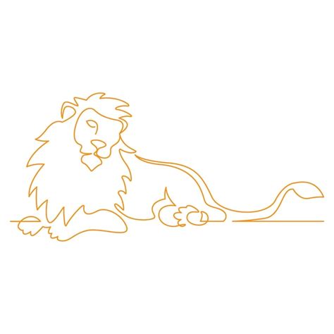 Premium Vector Lion Line Art Logo Icon Design