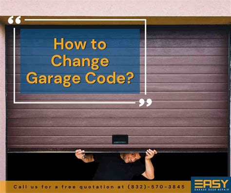 How To Change Garage Code Easy Garage Door Repair