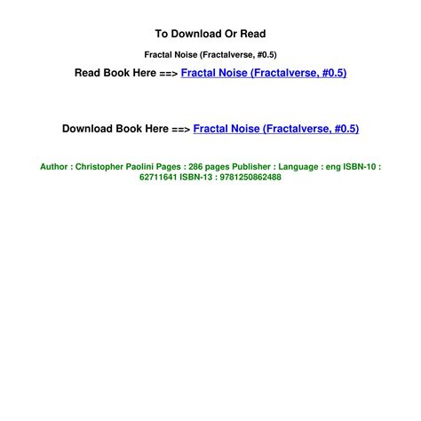 pdf download fractal noise fractalverse 0 5 by christopher paolini pdf docdroid