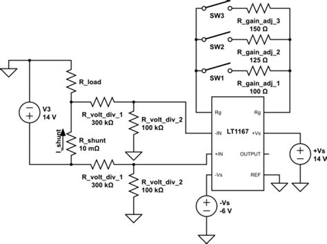 Current Sensor With Instrumentation Amplifier Lt1167 Electrical