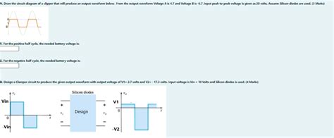 Solved A Draw The Circuit Diagram Of A Clipper That Will