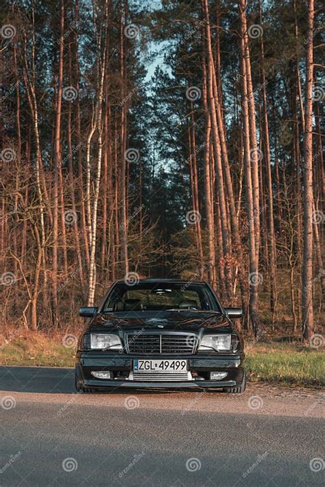 Old Black Tuned Mercedes Benz C Class W202 Model Editorial Photography