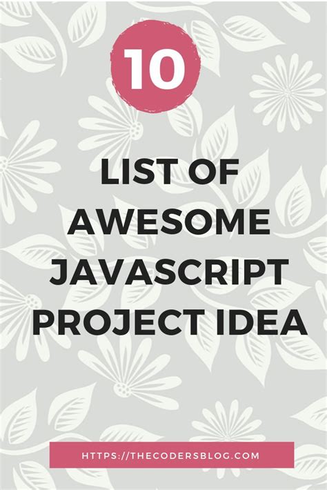 top 10 awesome javascript project ideas for learners