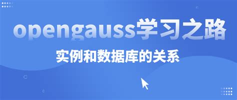 Opengauss学习之路3 实例（集簇或服务）和数据库的关系 知乎