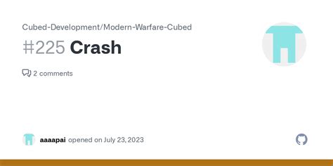 Crash · Issue 225 · Cubed Development Modern Warfare Cubed · Github