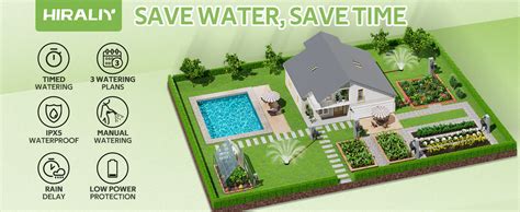 Hiraliy Water Timer For Garden Hose Programmable Sprinkler Timer Outdoor For