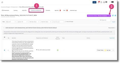 Completing The Assessment Trustarc
