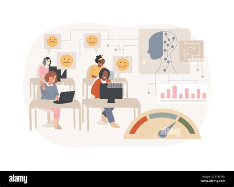 Ai Powered Employee Engagement Analysis Abstract Concept Vector