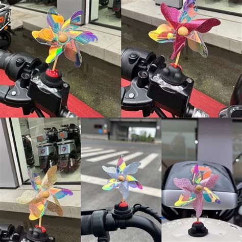 風車 小風車 車載風車 電動車擺件 可愛風車 彩色風車 風吹可轉電動電瓶車裝飾品風車摩託車自行車創意可愛車載擺件蜻蜓 蝦皮購物