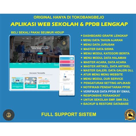 Jual APLIKASI WEB SOURCE CODE WEBSITE SEKOLAH DISERTAI PPDB LENGKAP SIAP PAKAI GARANSI Shopee