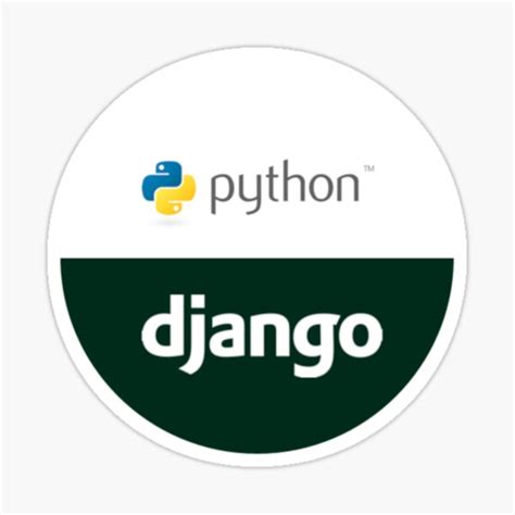 Django Python Programming Language Sticker For Sale By Mrmica Redbubble