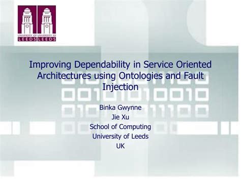 Ppt Improving Dependability In Service Oriented Architectures Using
