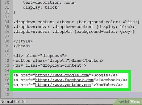 Cómo crear un menú desplegable con HTML y CSS wikiHow