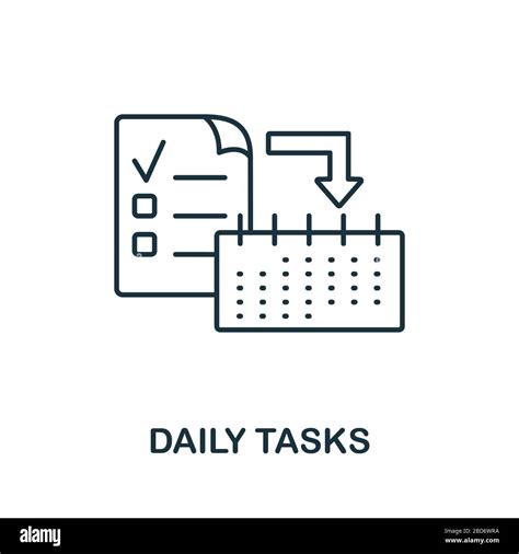 Daily Tasks Icon Line Style Symbol From Productivity Icon Collection