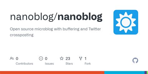 GitHub Nanoblog Nanoblog Open Source Microblog With Buffering And Twitter Crossposting