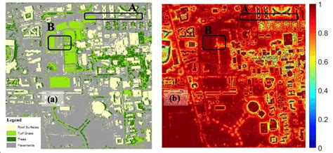 A Classified Imagery Showing Different Classes B Svf Imagery At