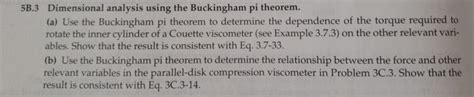 5b 3 dimensional analysis using the buckingham pi