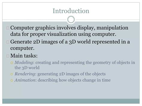 Introduction To Computer Graphics Pptx