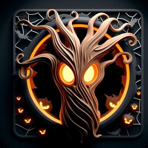 Premium Photo A Scary Abstract Entity With Bright Eyes