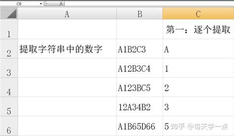 excel提取字符串中的数字 高级