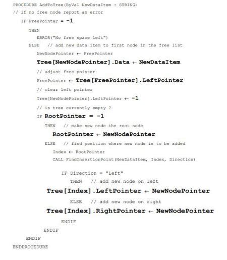 Binary Search Trees Tracing Bst Pseudocode For Insertion Computer