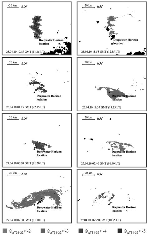 Rst Maps Of Oil Spill Structure And Extension For All Modis Images Download Scientific Diagram