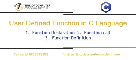 User Defined Function In C Language