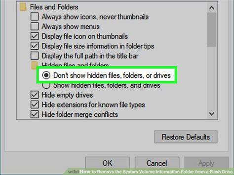 Ways To Remove The System Volume Information Folder From A Flash Drive