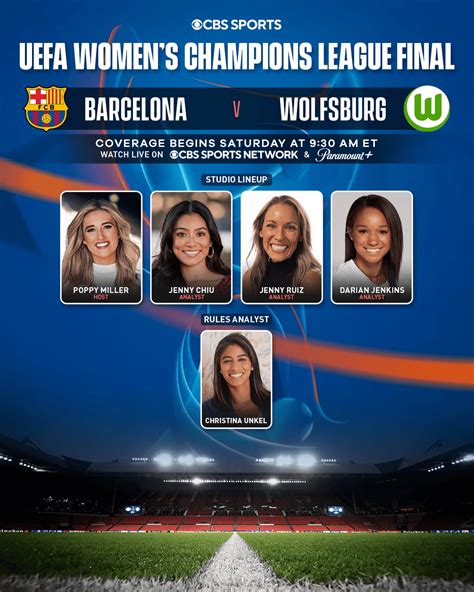 Cbs Sports Live Match Coverage Of Uefa Womens Champions League Final