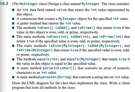 solved 3 the myinteger class design a class named