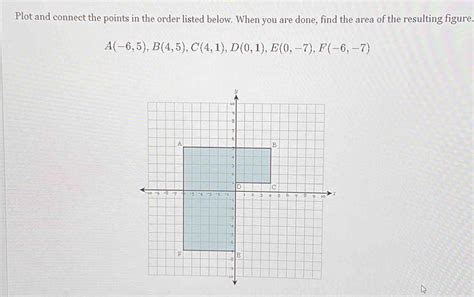 Plot And Connect The Points In The Order Listed Below When You Are
